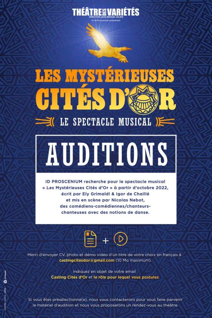 Auditions Les Mystérieuses Cités d'Or - Saison 2 • Toï Toï Toï